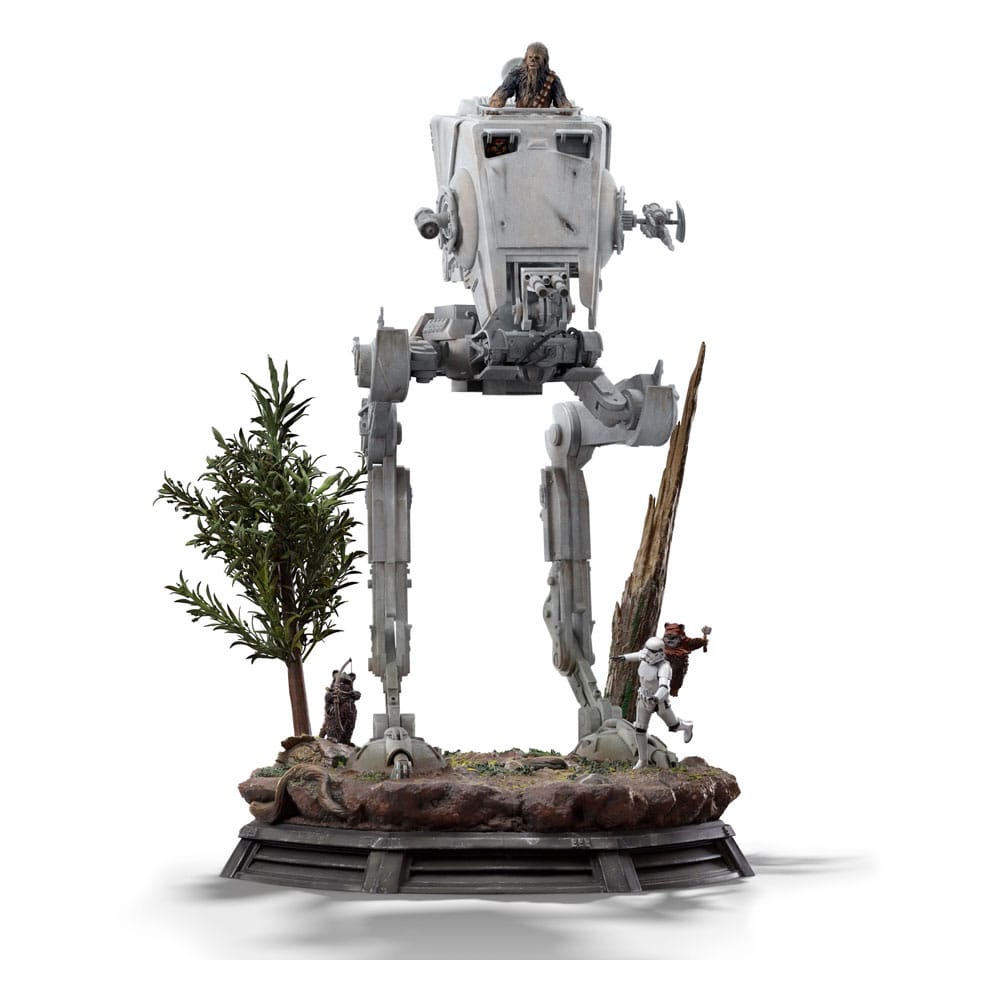 Star Wars statuette 1/20 Demi Art Scale AT-ST and Chewbacca - IRON ...