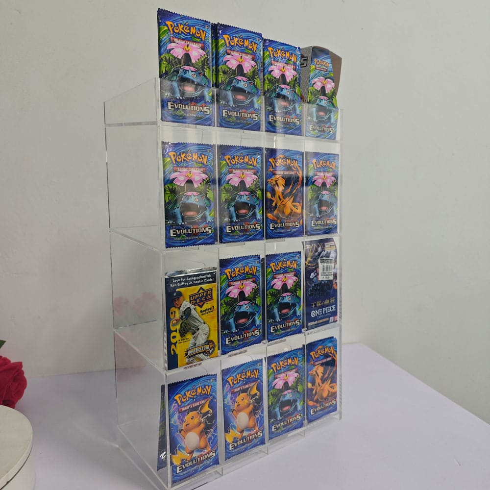 Présentoir acrylique pour Trading Card Booster Packs - EVORETRO - Hobby ...